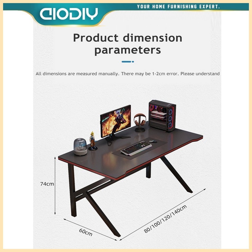 140cm Computer Desk Desktop 120cm Modern Game desk 100cm Home Office Computer Desk PC Gaming ...