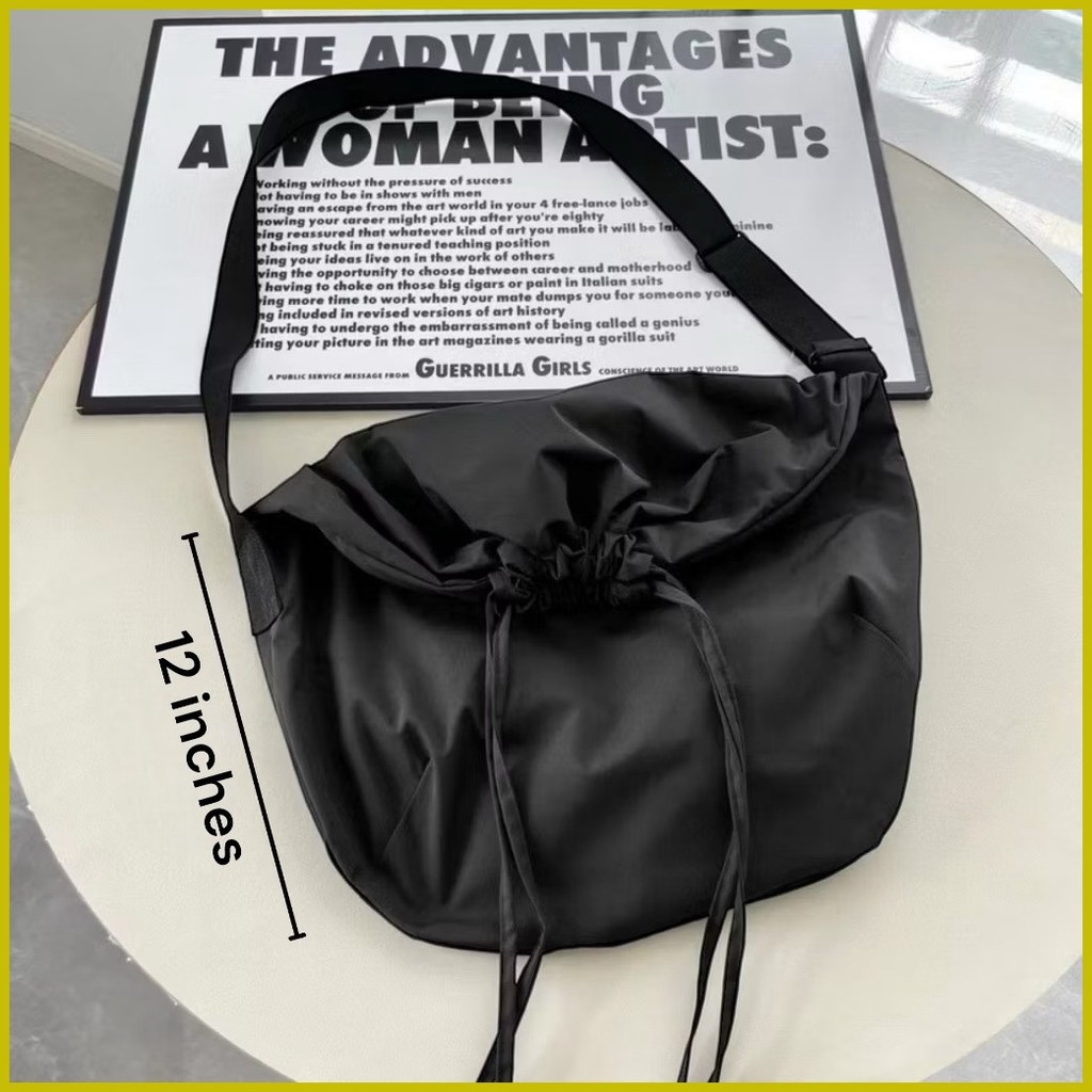 Uniqlo Big Size Drawstring Shoulder Sling Bag for Men and Women ...