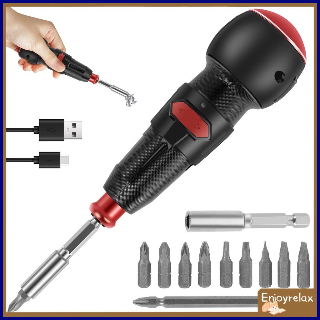 Electric Screwdriver 900mAh Rechargeable 4/10NM 2 In 1 Cordless Power ...