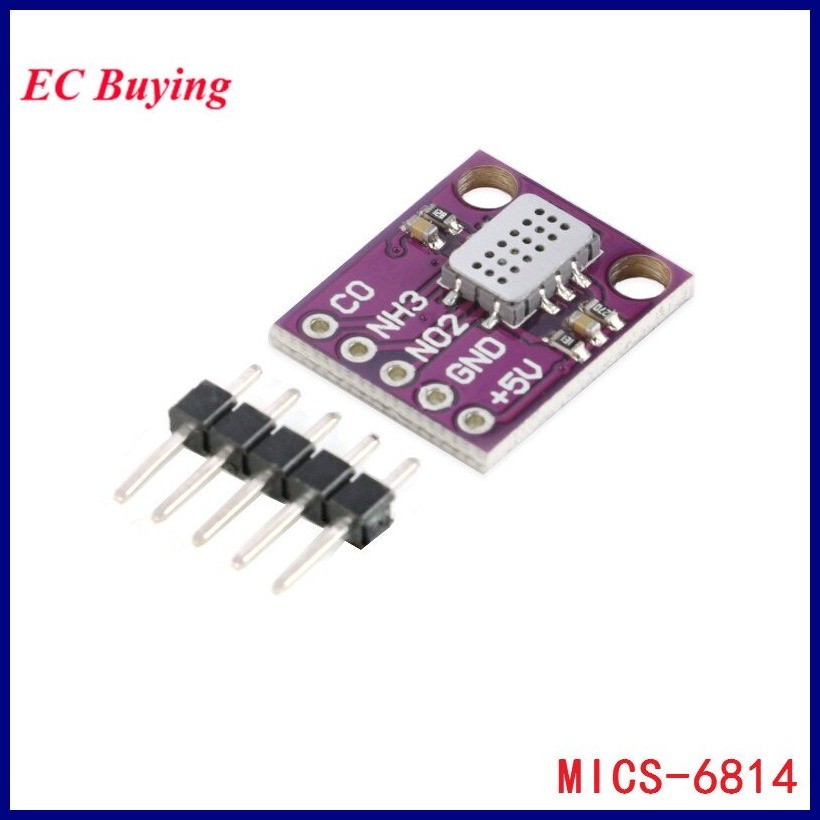 MICS-6814 Air Quality Gas Sensor Module Gas Detection Carbon Monoxide CO/Nitrogen Dioxide NO2 ...