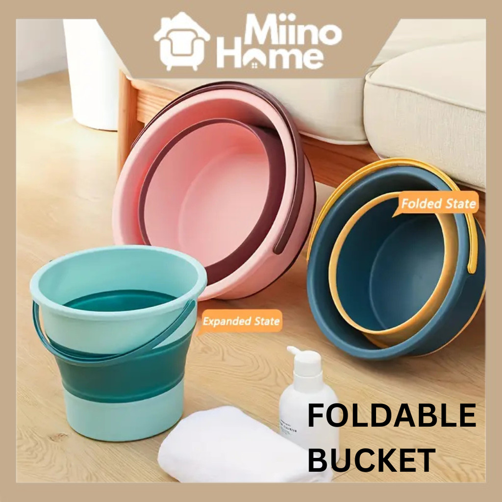 MiinoHome Foldable Collapsible Bucket Pail Water Washing Cleaning Tong ...