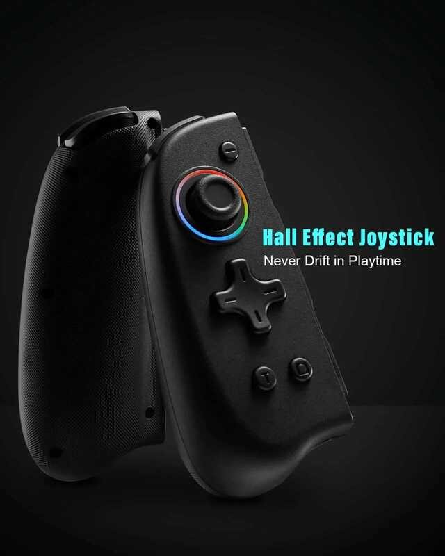 DOYOKY Lumos Joycon Game Controller Slim Edition for Nintendo Switch/OLED with Hall Effect ...
