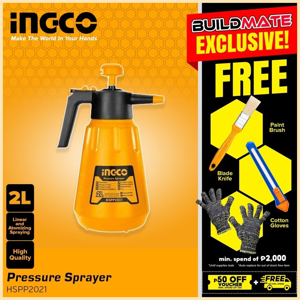 BUILDMATE Ingco 2L Pressure Sprayer Washer Disinfectant Agriculture ...