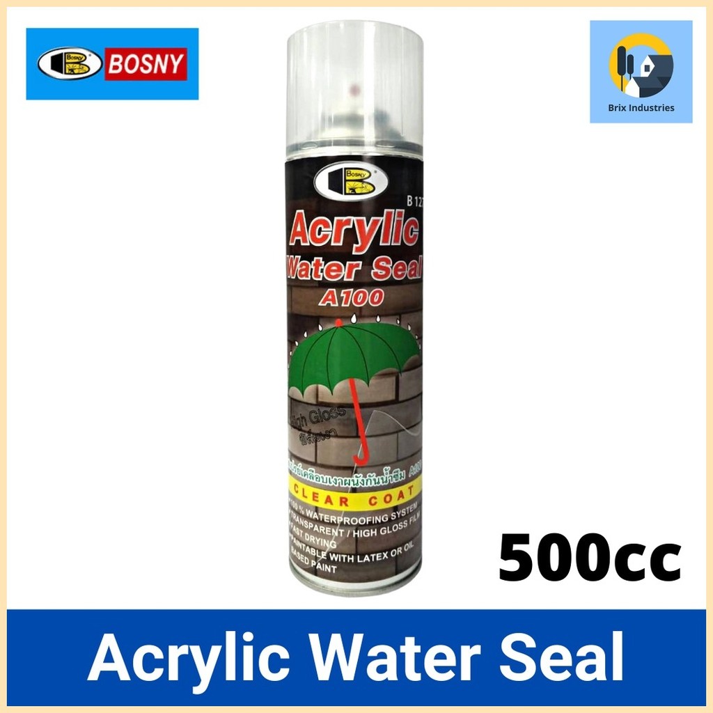 Bosny Acrylic Water Seal Spray A100 Umbrella B127 High Gloss Clear Coat ...