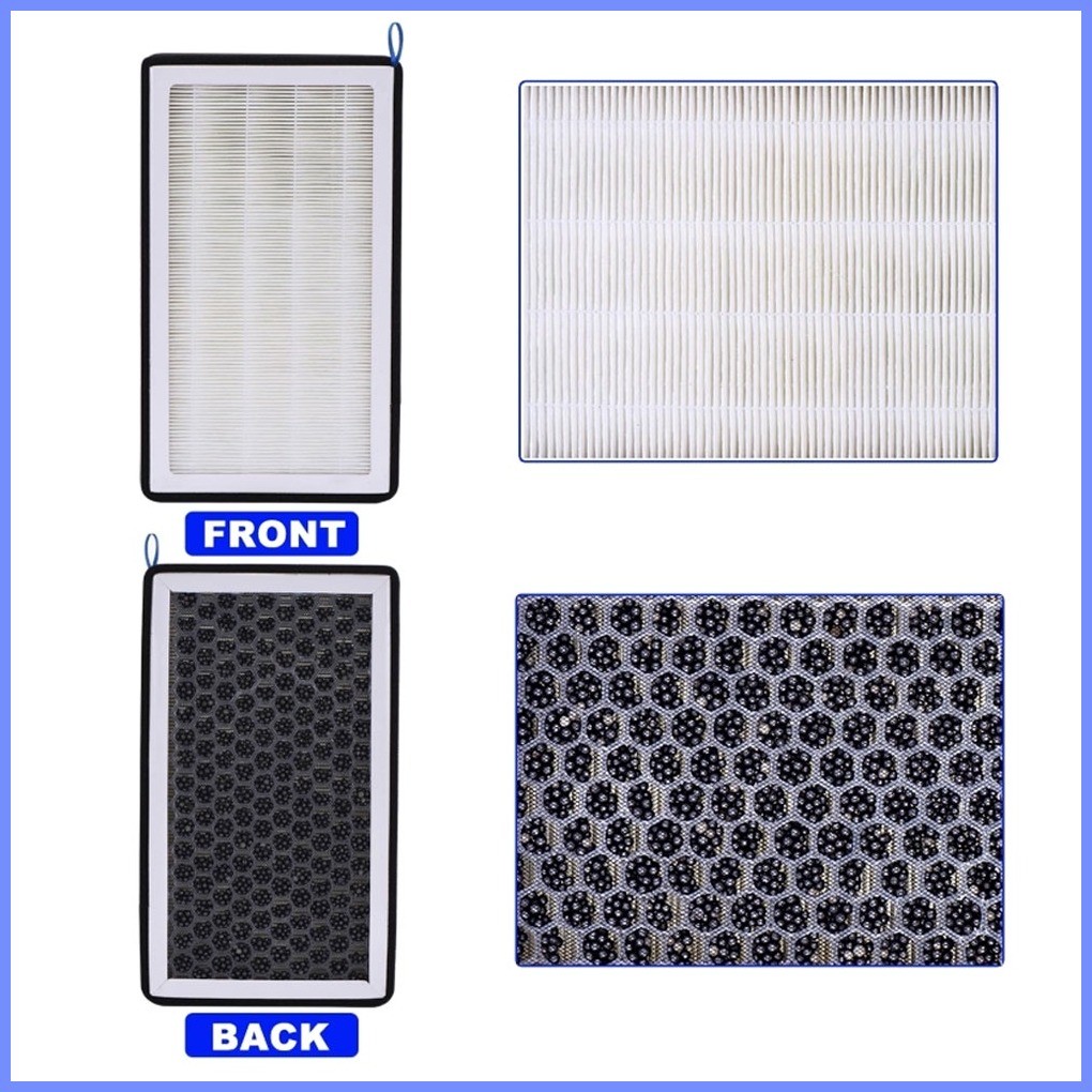HEPA Activated Carbon Air Filter 2 Pieces Set Air Conditioner Filter ...