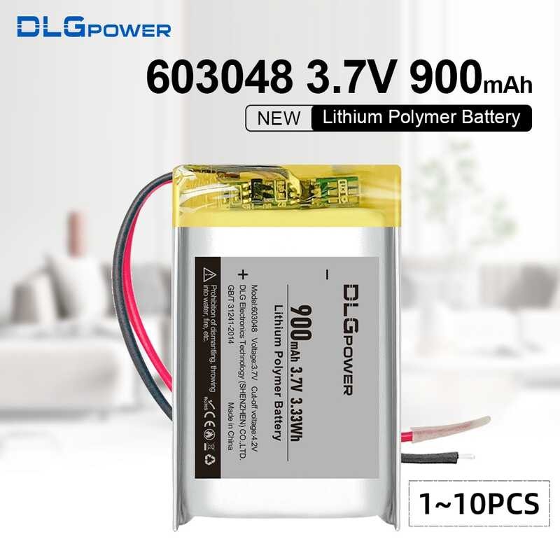 Dlgpower 603048 Dc 3.7V 900Mah Lithium Polymer Battery Pack Built-In ...