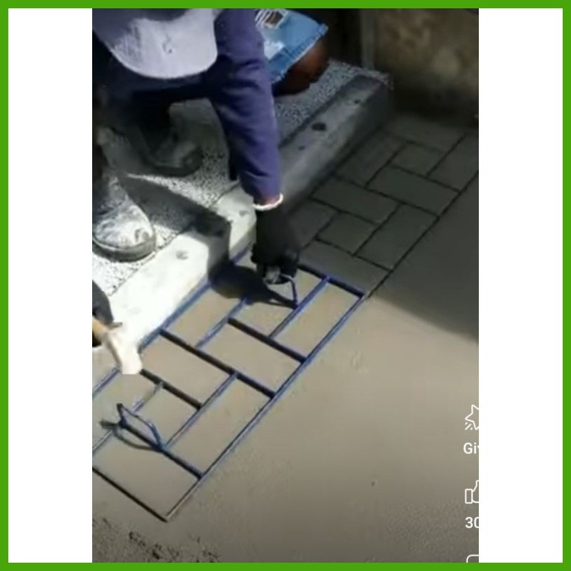 ↔ Concrete Floor Stamp. Construction Stamp. DIY Steel Concrete Mould ...