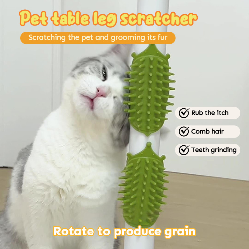 Pet Dog Cat Hair Removal Massage Comb Grooming Self Cleaning Table Leg ...