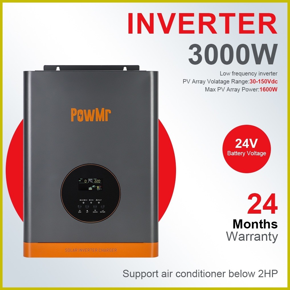 ♈ ∈ [Toroidal Inverter] PowMr 3KW Low Frequency Hybrid Solar Inverter ...