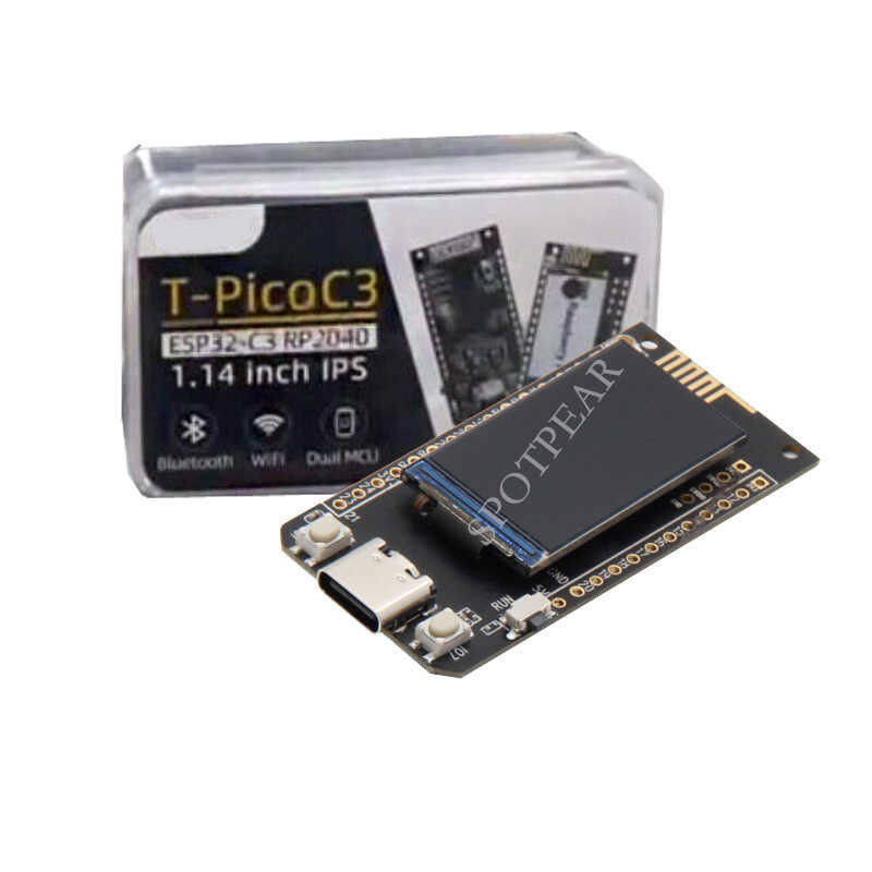 Raspberry Pi Pico RP2040+ESP32 T-PicoC3 dual MCU 1.14-inch LCD suitable for LILYGO | Shopee ...