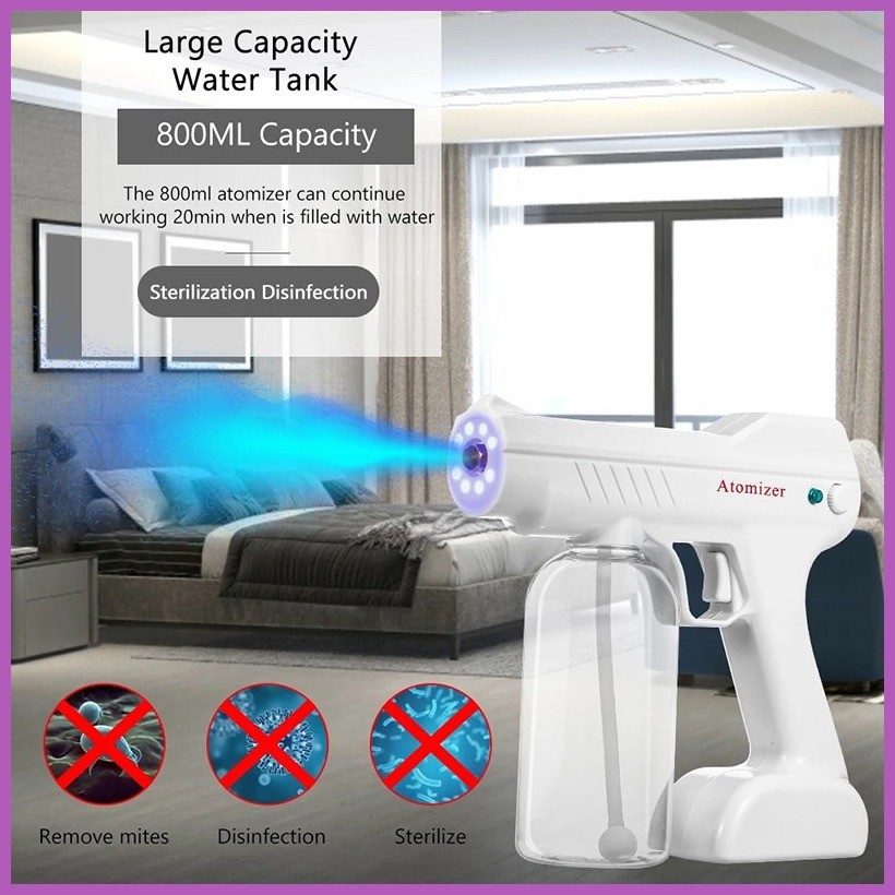 ⭐ 800ml Sanitizer Spray Machine Handheld Disinfection Blue Ray ...