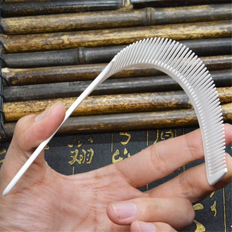 Flat Combs White Utility Barber Comb Hair Styling Comb Wide Tooth ...