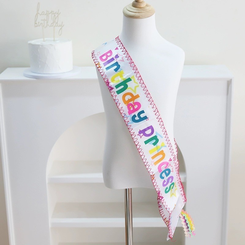 Cute Its My Birthday Birthday Sash with Tassels Dots Stars Printed ...