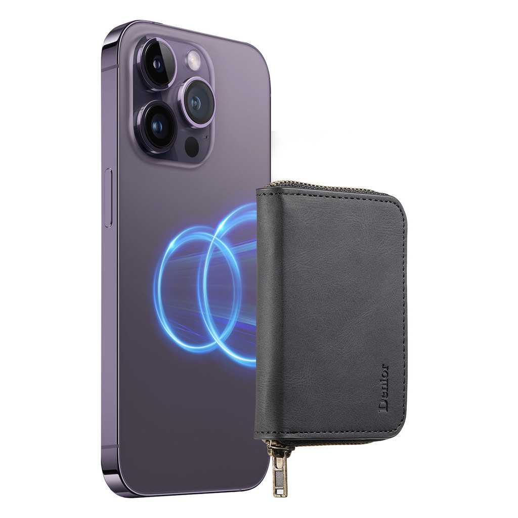 Genuine Leather Stand & Magsafe Magnetic Card Case for IPhone17 16 15 ...