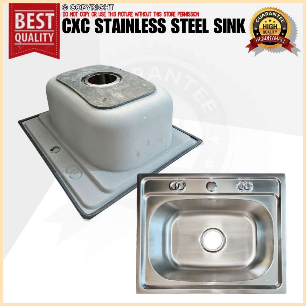 SUS304 Thick Stainless Steel Kitchen Sink Single Bowl with Free ...