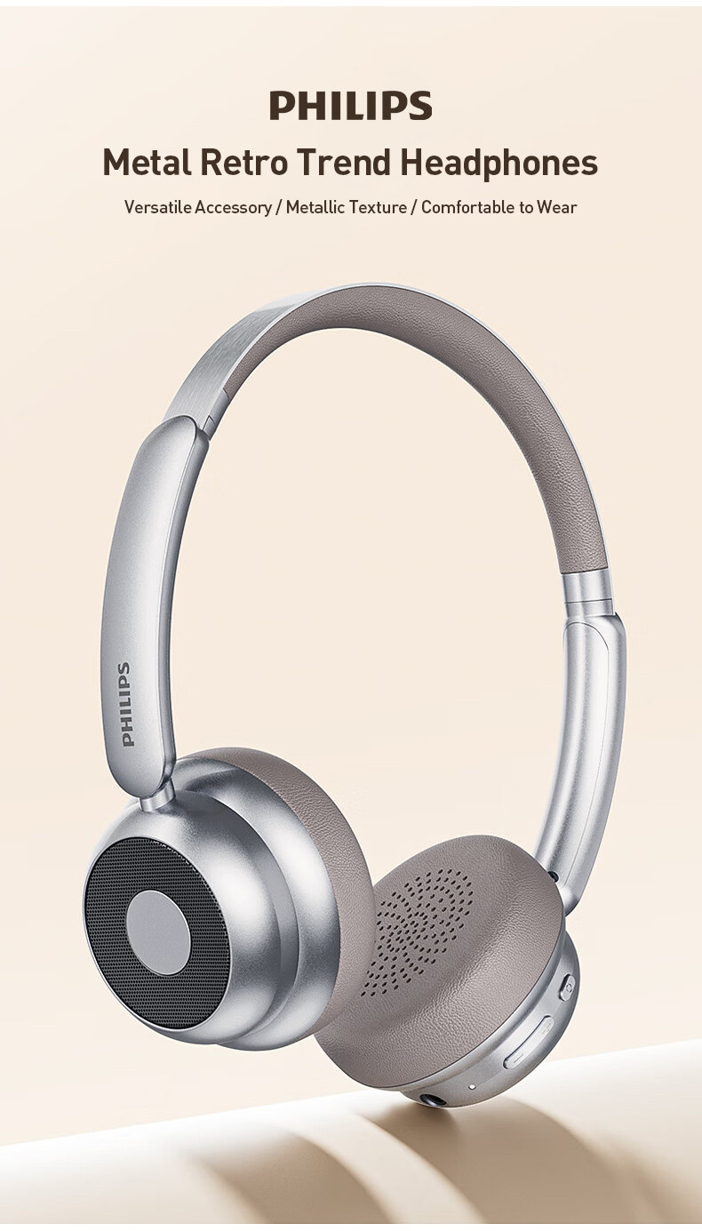 Philips Over-ear Vintage Bluetooth Headphones | Shopee Philippines