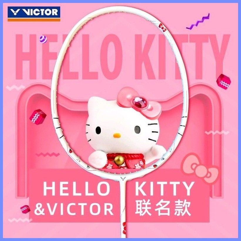 (Free stringing Service)Victor Badminton Racket Victor X Hello Kitty ...