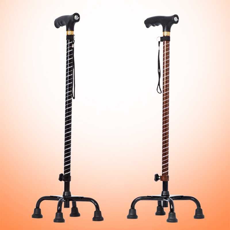 LY Walking Stick Aluminum Alloy Cane Stretchable Four Feet Four-Foot ...