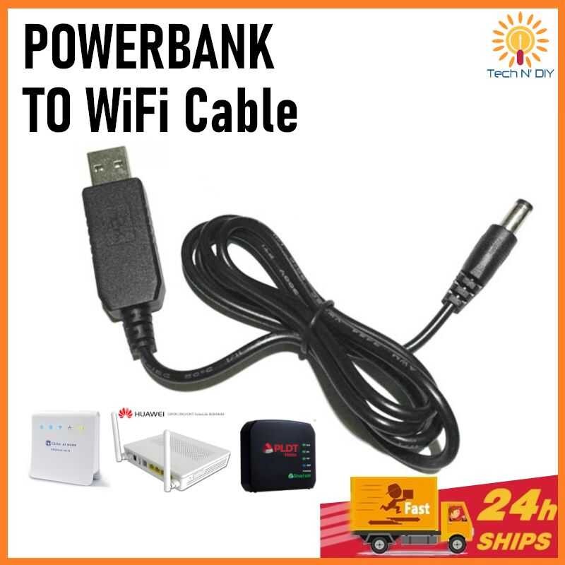 5V 12V DC USB Boost Cable For Modem And Router Compatible With Globe ...