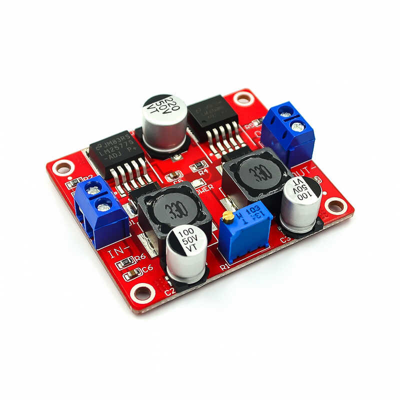 DC-DC buck boost module with wide input voltage adapted to solar panel ...