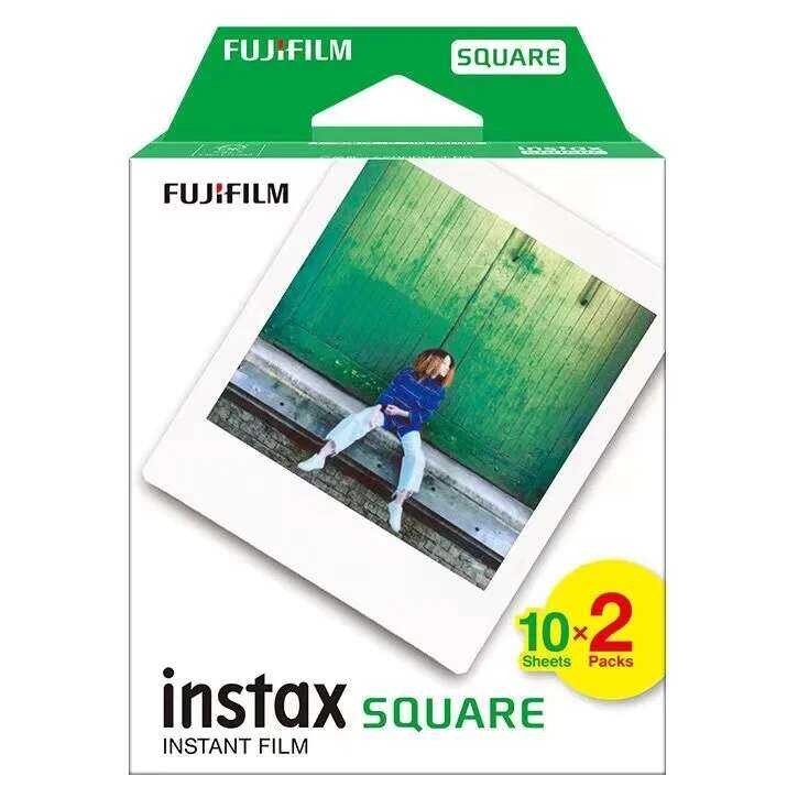 Xj Fujifilm Film 10 Sheets White Edge Photo For Instax SQUARE Sq6 Sq10 Sq20 Hybrid Instant ...