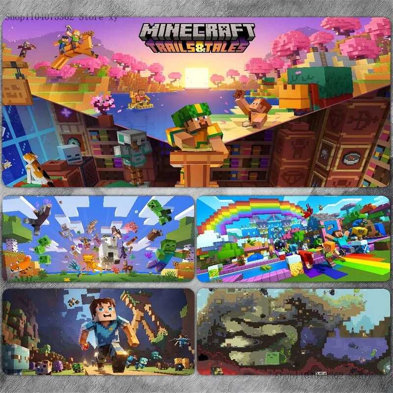 P-Pixel Game B-Blocks M-Minecraft Mousepad Large Keyboard Desk Mat ...