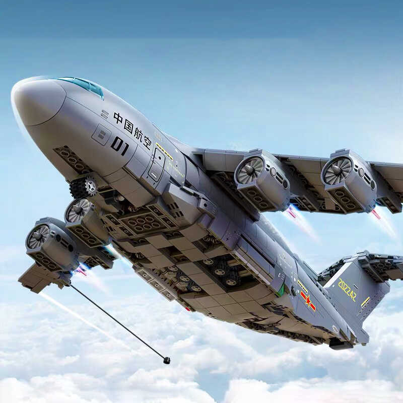 Xj Y-20 Large Aircraft Building Blocks Transport Plane Model Bricks Ww2 ...