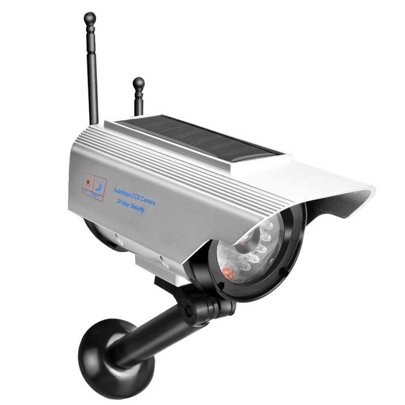 Power LED Solar Fake Outdoor Security Surveillance Sier Dummy Camera ...
