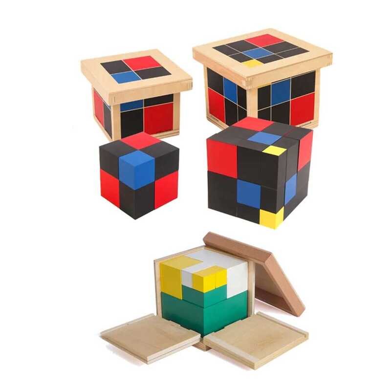 Xj Xj Montessori Early Learning Arithmetic Binomial Trinomial Cube ...