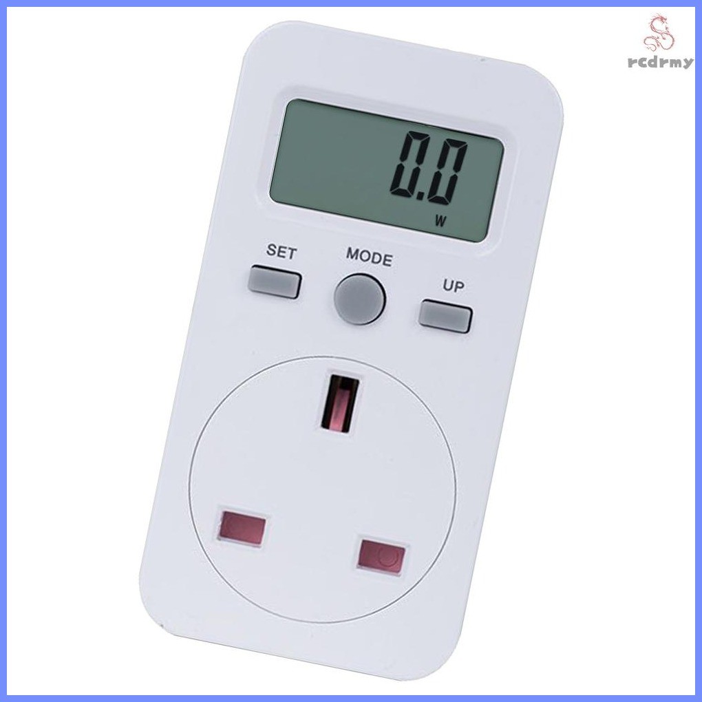 UK Plug Plug-in Digital LCD Energy Monitor Power Meter Electricity ...