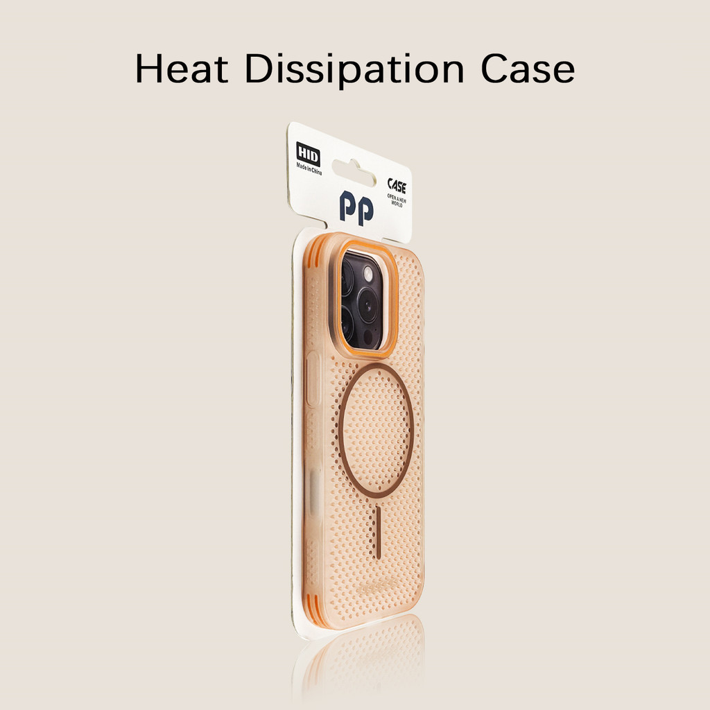 Luxury Silicone Mesh Hole Heat Dissipation Contrast Magnetic phone case ...