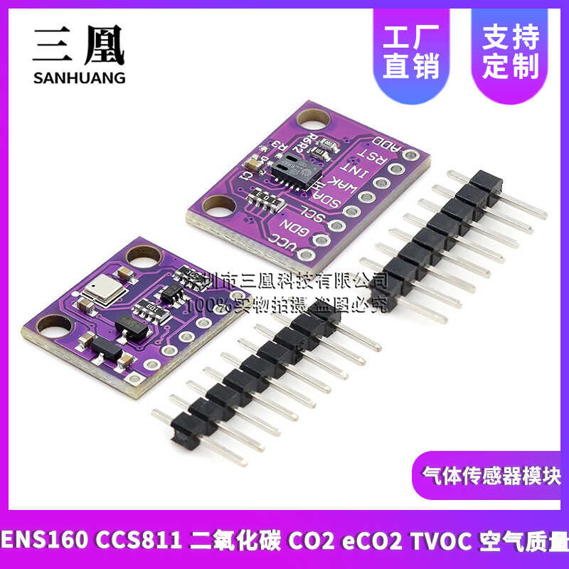 ENS160 CCS811 Carbon Dioxide CO2 eCO2 TVOC Air Quality Gas Sensor ...