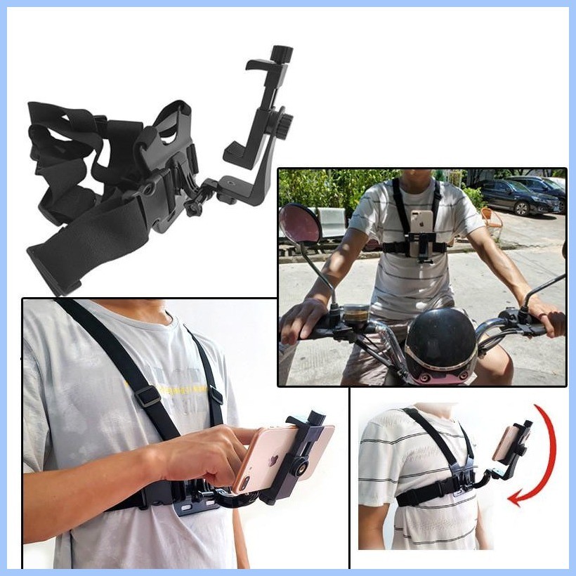 Universal Cell Phone Chest Strap Belt Body Tripod Harness Mount For ...