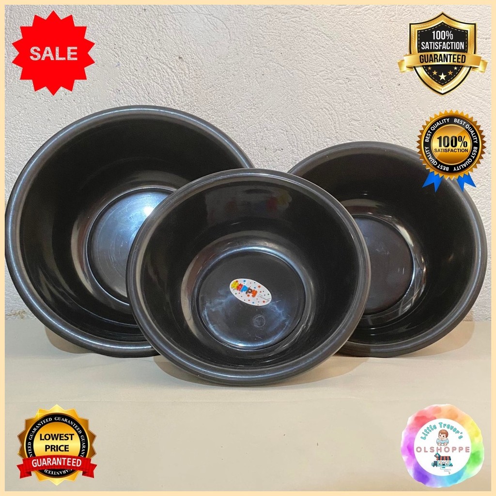 3 Sizes High Quality Plastic 3 in 1 Laundry Utility Black Basin ...