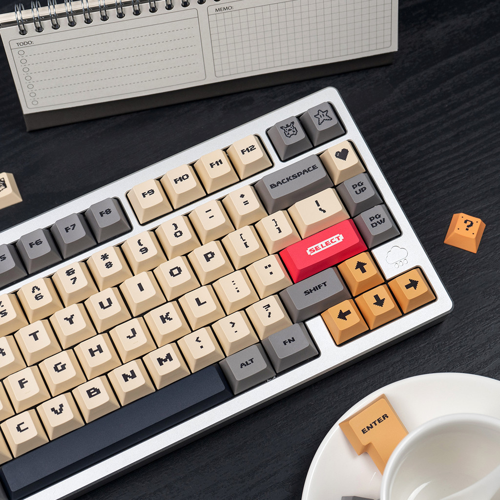 Mario pixel art Keycaps PBT Cherry Profile 152 keycaps set for ...