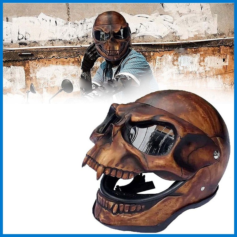 Skull Skeleton Visor for Motorcycle Helmet Cool Skull Mask Skelet ...