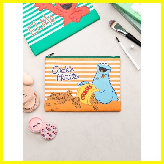 [DAISO KOREA] Sesame Street Cartoon Flat Pouch (Large) | Shopee Philippines