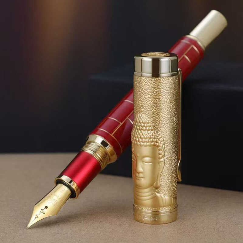 Jinhao 9056 Wood Fountain Pen Gift Classic Golden M Nib S Ebony Walnut ...