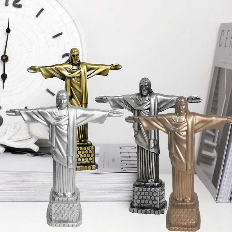 Jesus Figurine Brazil Christ The Redeemer Statue Tabletop Sculpture ...
