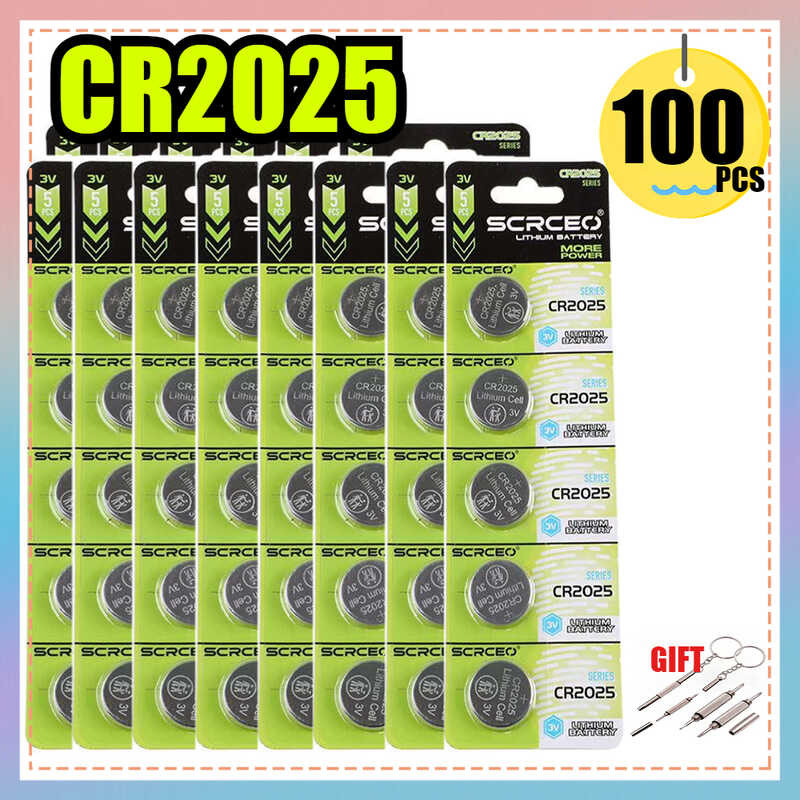 3V Lithium Button Cells 20-Pack CR2025 BR2025 3V Lithium Batteries - 4 ...