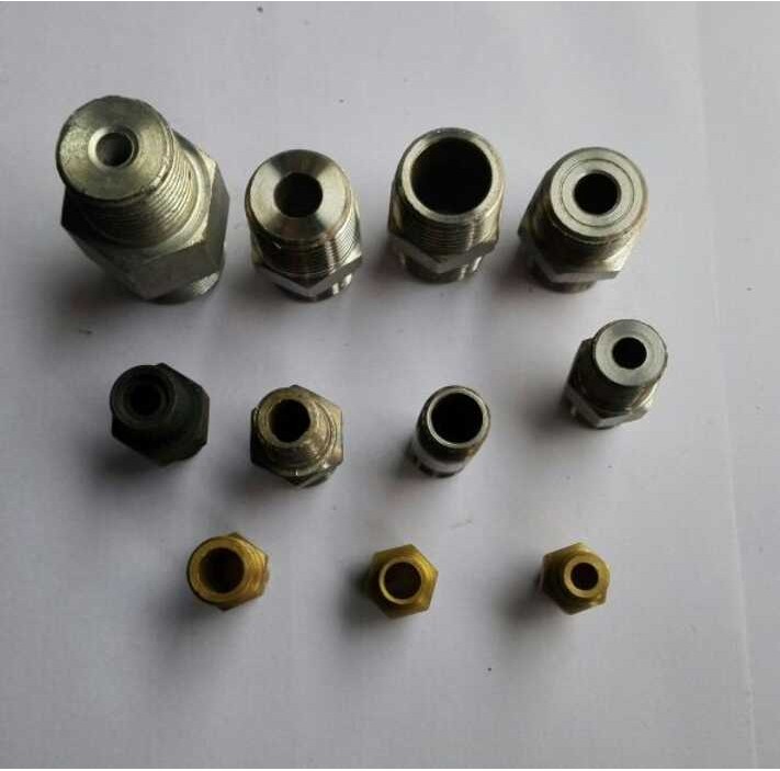 Two end external thread pressure gauge connector, double external ...