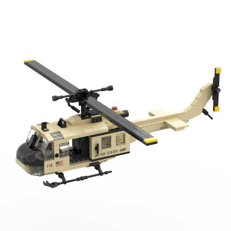 Multipurpose UH-1D Utility Helicopter Brick Model Toy Building Blocks ...