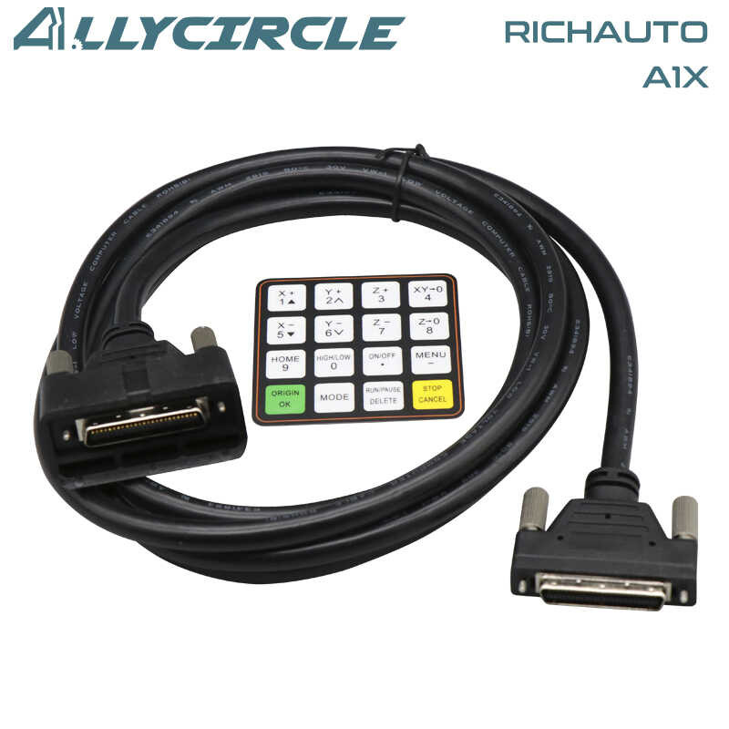 Richauto A11 A12 A15 A18 DSP CNC Controller Cable 2.5M 4M English Button Film CNC Woodworking ...