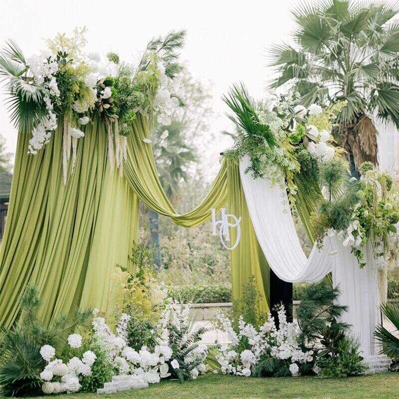 New Milk Silk Elastic Fabric Wedding Background Wedding Hotel Ceiling ...