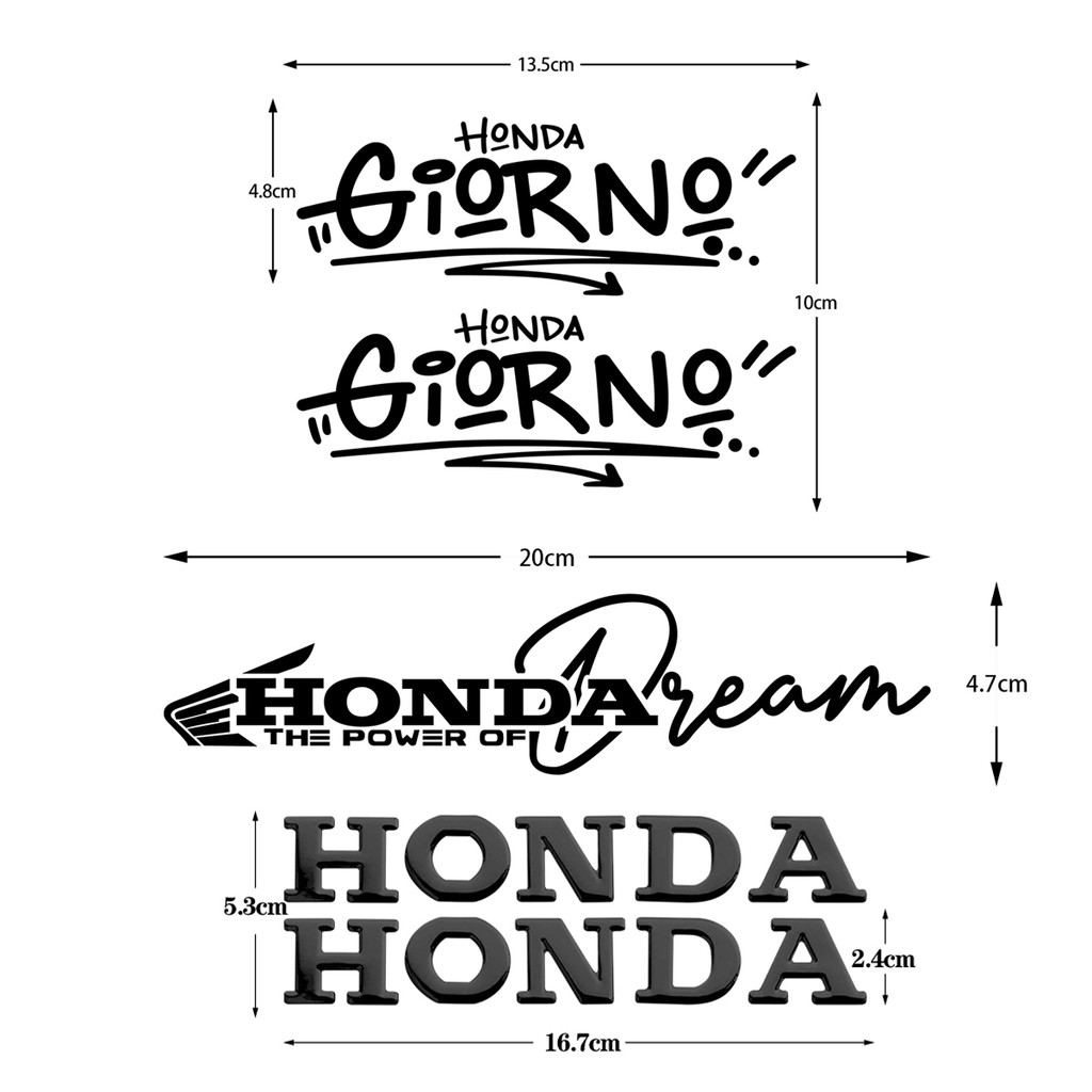 Honda Giorno Sticker Motorcycle Lamp Eyebrow Front Bumper Body Fuel ...