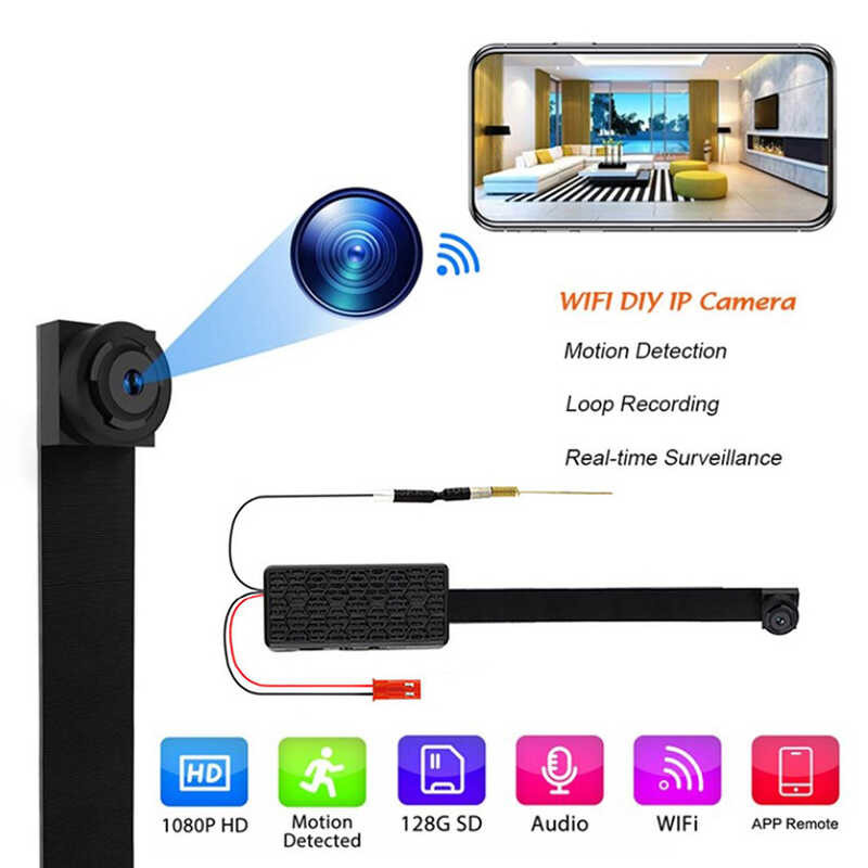 Diy 1080p Portable Wifi Mini Cctv Micro Camcorder P2p Wireless Webcam