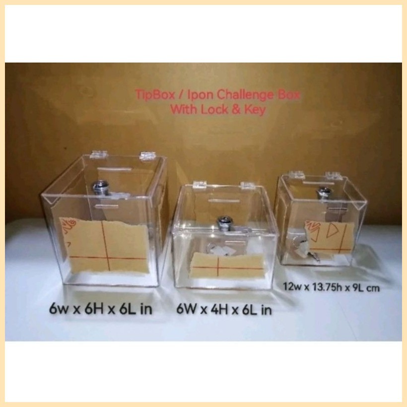 Acrylic Tip Box with Lock / Ipon Challenge Box | Shopee Philippines