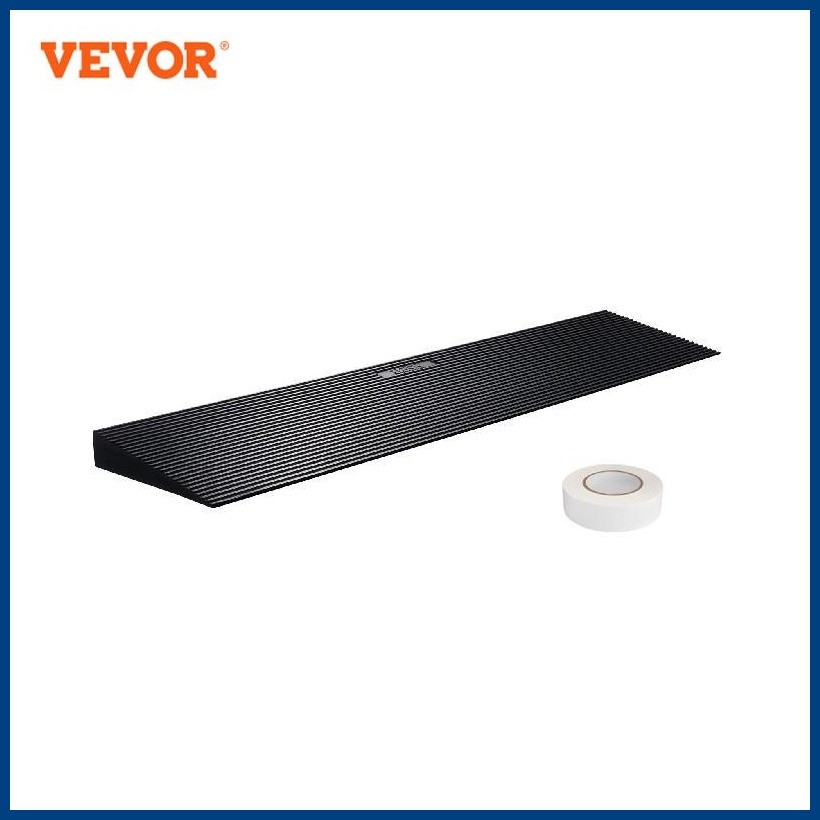 VEVOR 1.2" Rise Threshold Ramp Cuttable Natural Rubber Wheelchair Ramp ...