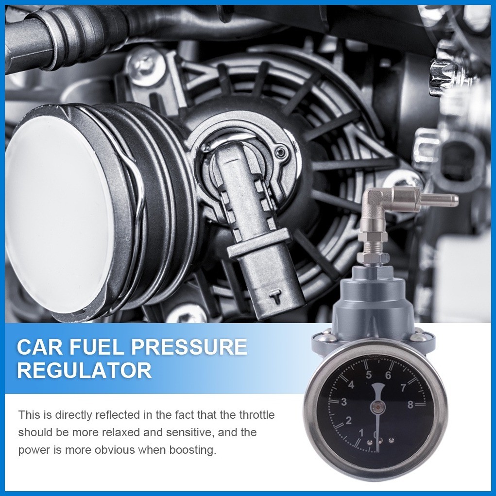 Universal Oil Pressure Regulator Adjustable Car Fuel Booster with Gauge ...