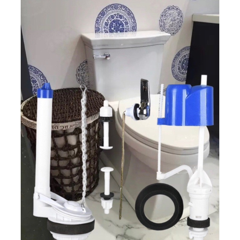 1Set Toilet Flush Set Fittings Dual Button Flush Valve Toilet Inlet ...